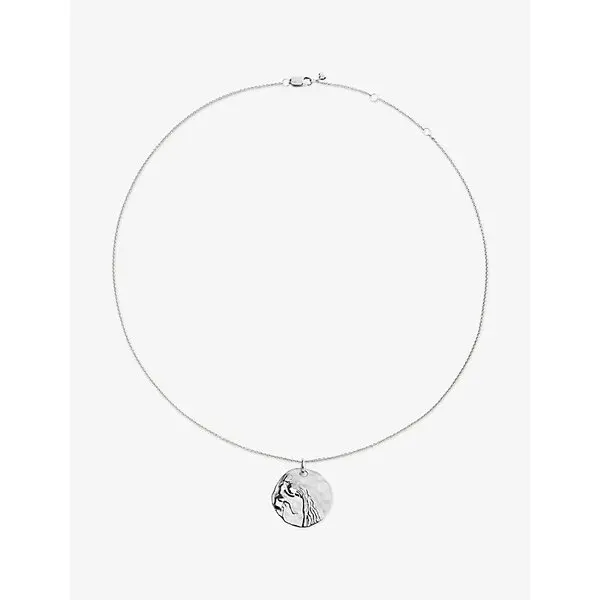 Monica Vinader Aquarius Zodiac Sterling- Pendant Necklace - Silver