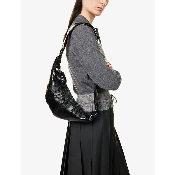 LEMAIRE Croissant Small Cotton-coated Bag - Black