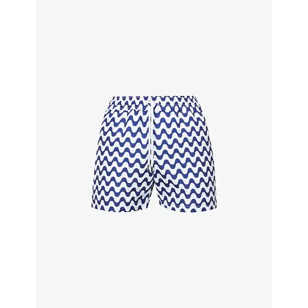 Frescobol Carioca Graphic-print Swim Shorts - Navy