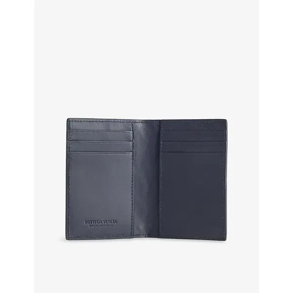 Bottega Veneta Flap Intrecciato Leather Card Case