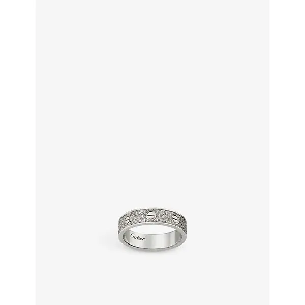 Cartier Love Diamond-paved Wedding Ring - White Gold