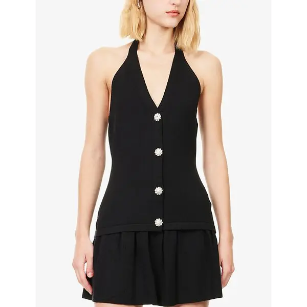AMY LYNN Clarissa Halterneck Knitted Top