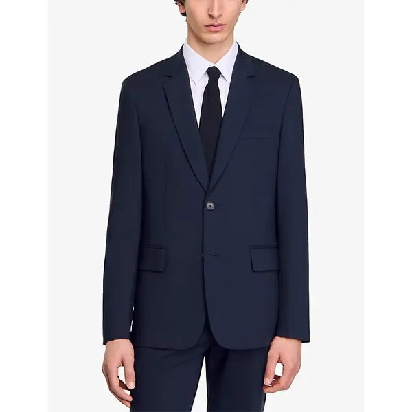 Sandro Regular-fit Single-breasted Wool Blazer