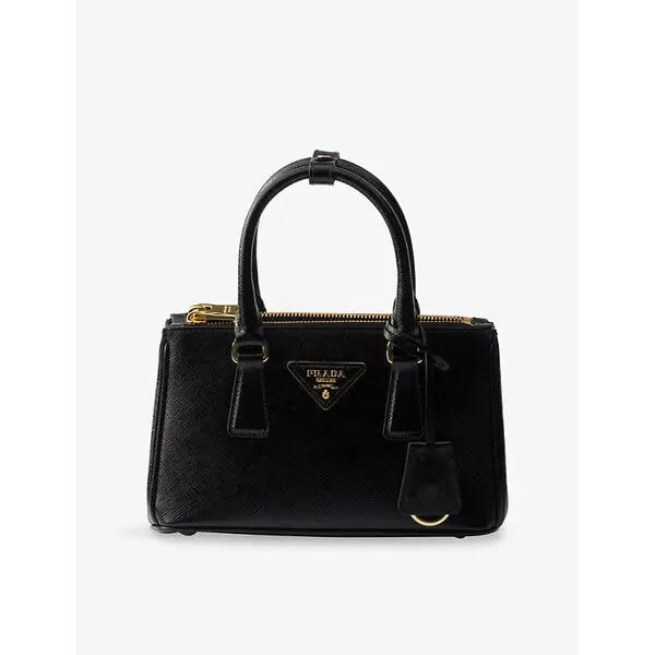 Prada Galleria Medium Saffiano-leather Tote Bag - Black