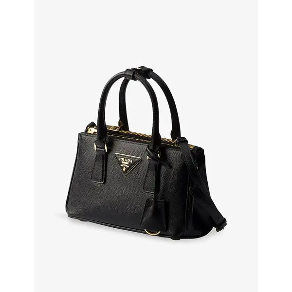 Prada Galleria Medium Saffiano-leather Tote Bag - Black