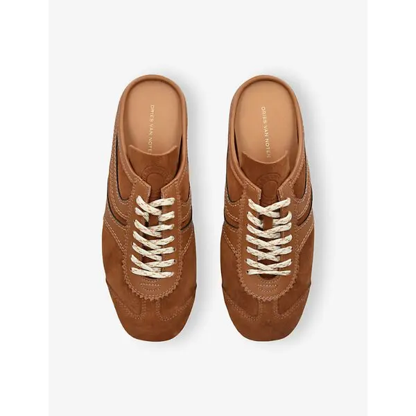 Dries Van Noten Dustin Suede Mules - Tan