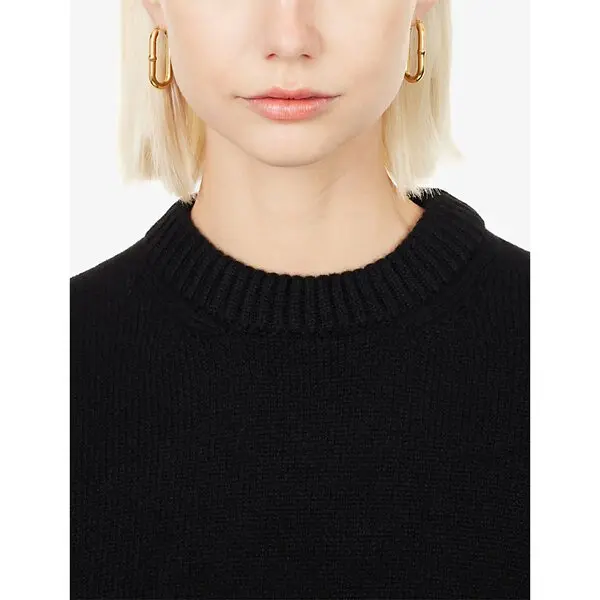 Khaite Davin Short-sleeve Cashmere Jumper - Black