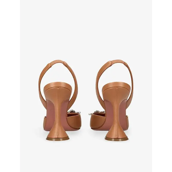 Amina Muaddi Begum 95 Slingback Leather Courts