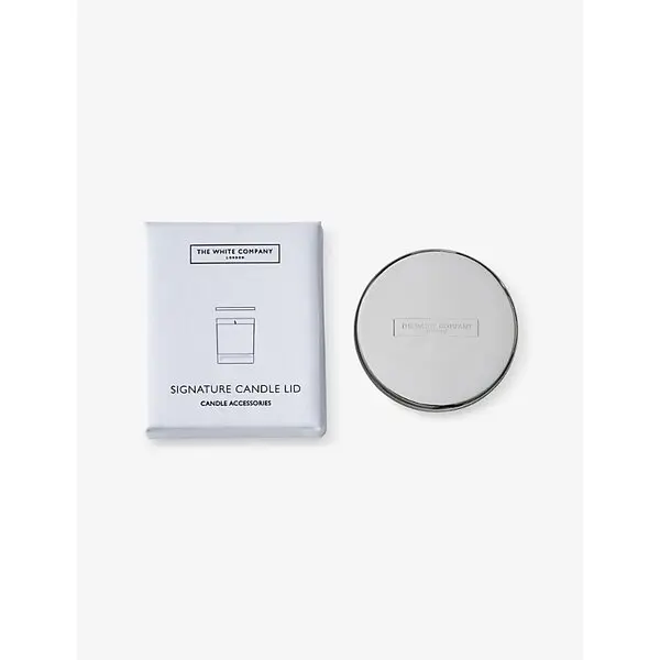 THE WHITE COMPANY Signature Candle Lid 7.4cm - Silver