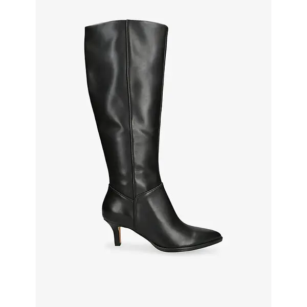 Dolce Vita Aldy Leather Heeled Boots - Black