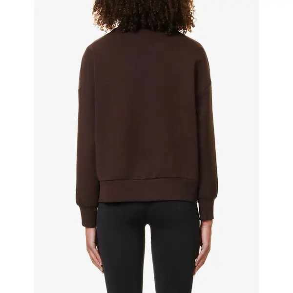Varley Hawley Half-zip Stretch-woven Sweatshirt - Coffee Bean