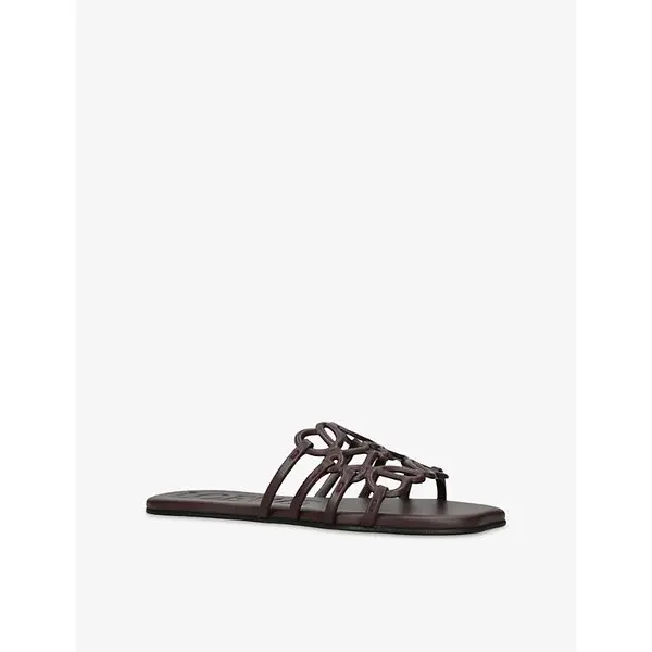 Loewe Petal Anagram Leather Slides