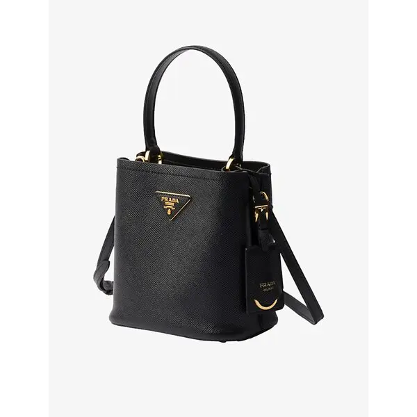 Prada Panier Saffiano Leather Mini Bag - Black