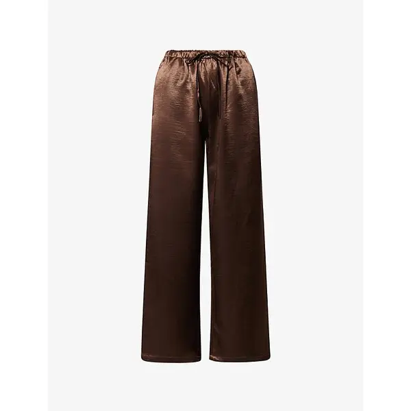 4TH & RECKLESS Wide-leg Satin Trousers