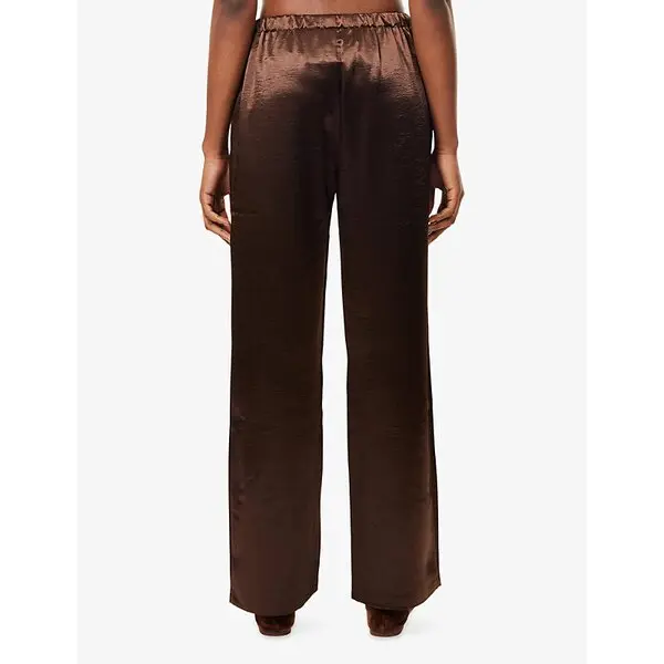 4TH & RECKLESS Wide-leg Satin Trousers