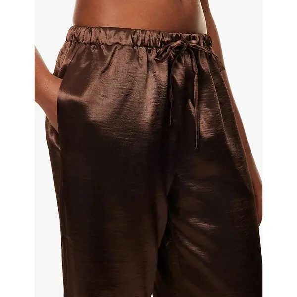 4TH & RECKLESS Wide-leg Satin Trousers
