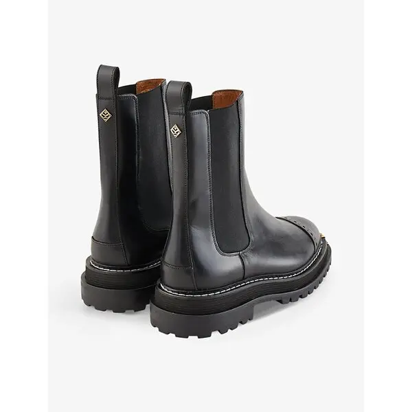 Sandro Liam Leather Chelsea Boots