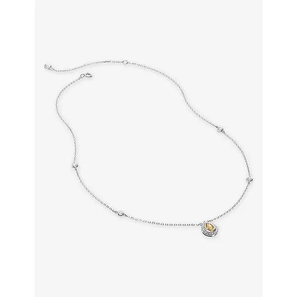 CARAT* LONDON Emile Sterling Cubic Zirconia Necklace - Silver