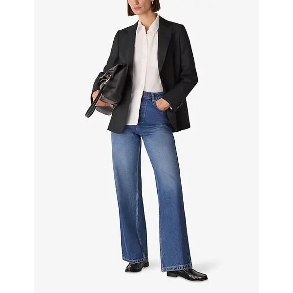 Whistles Notch-lapel Single-breasted Wool-blend Blazer