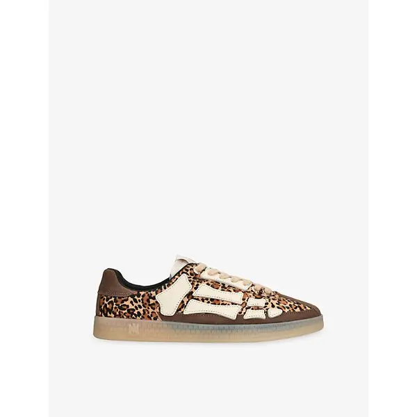 Amiri Pacific Bones Leather And Suede Trainers