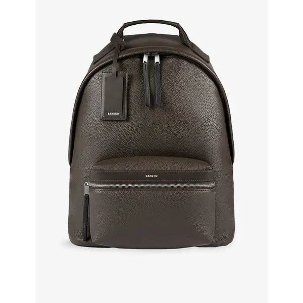 Sandro Coated-canvas Backpack - Caramel