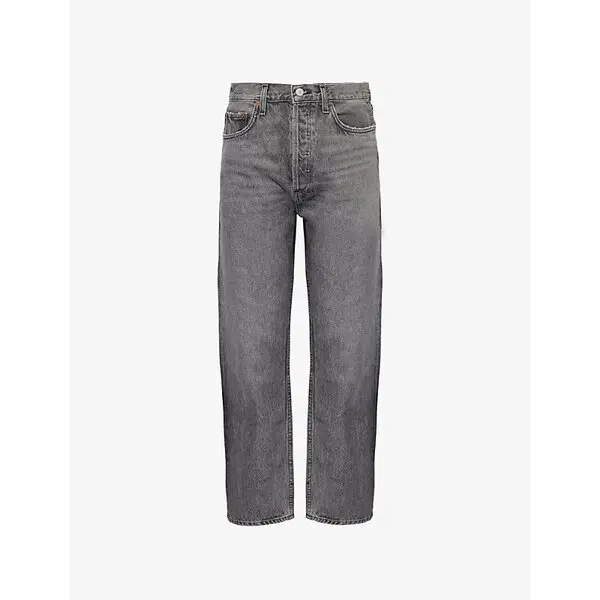 AGOLDE 90's Pinch Straight-leg High-rise Denim Jeans - Audit (worn Vint Blk)