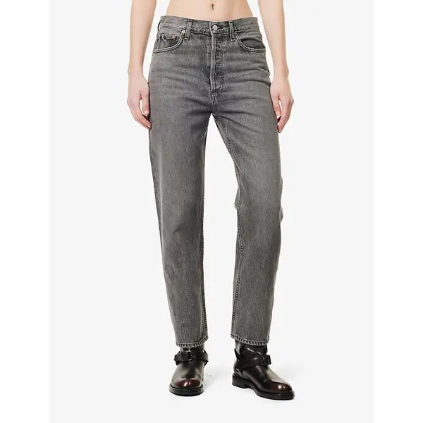 AGOLDE 90's Pinch Straight-leg High-rise Denim Jeans - Audit (worn Vint Blk)