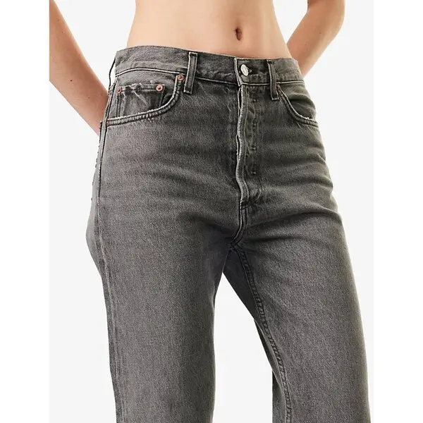 AGOLDE 90's Pinch Straight-leg High-rise Denim Jeans - Audit (worn Vint Blk)