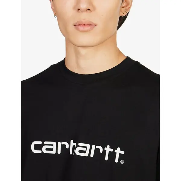 Carhartt Work In Progress Script Logo-print Cotton-jersey T-shirt - Black