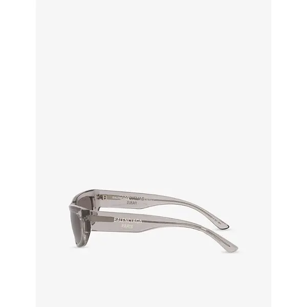 Balenciaga Rectangle Frame Acetate Sunglasses - Grey