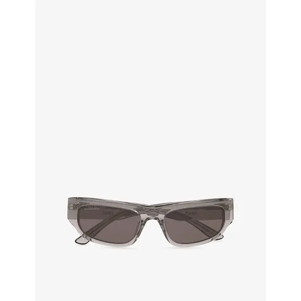 Balenciaga Rectangle Frame Acetate Sunglasses - Grey