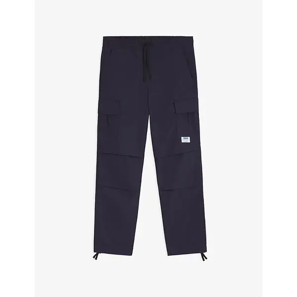 Hugo Logo-patch Elasticated-waist Cargo Trousers