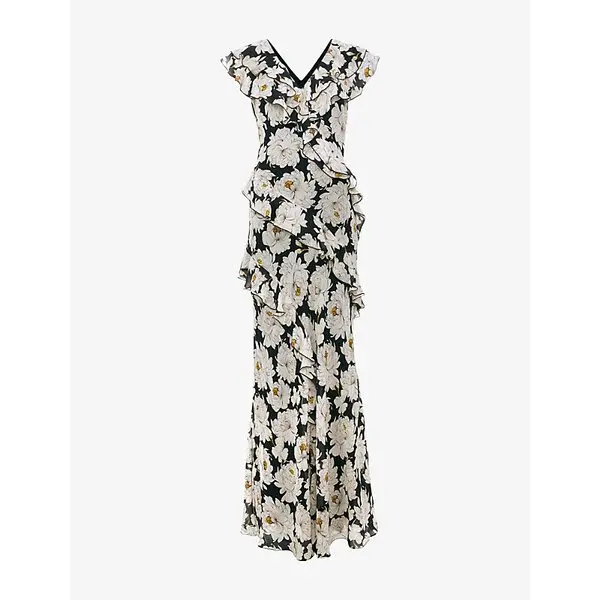 PHASE EIGHT Flora-print Woven Maxi Dress