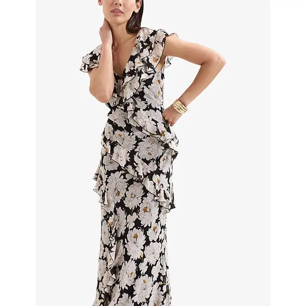 PHASE EIGHT Flora-print Woven Maxi Dress