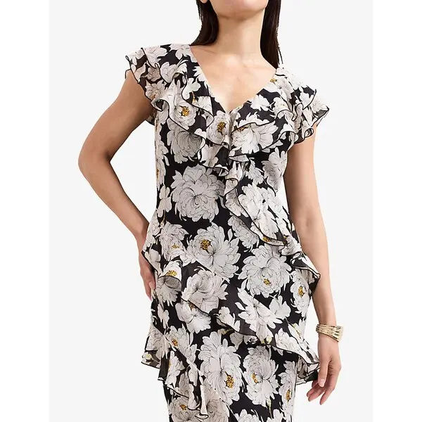 PHASE EIGHT Flora-print Woven Maxi Dress