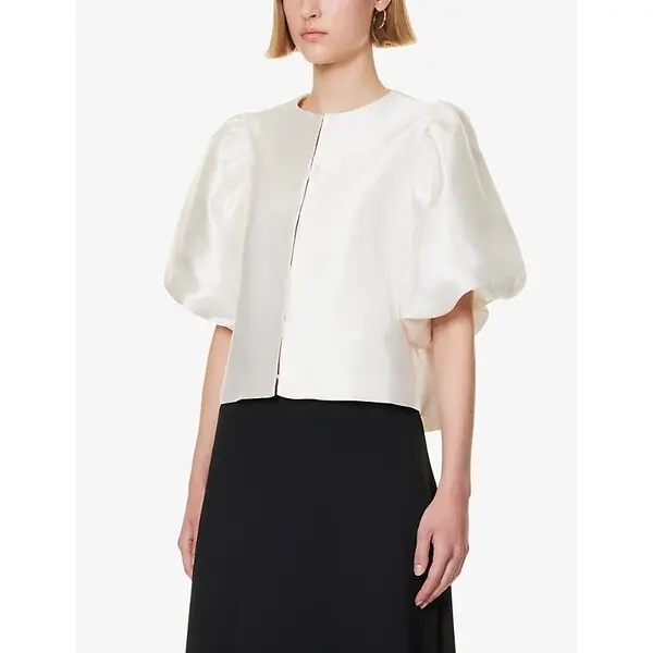 MALINA Cleo Round-neck Woven Blouse