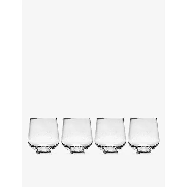 SERAX X Marni Midnight Flowers Dark Viola Glasses Set Of Four - Transparent