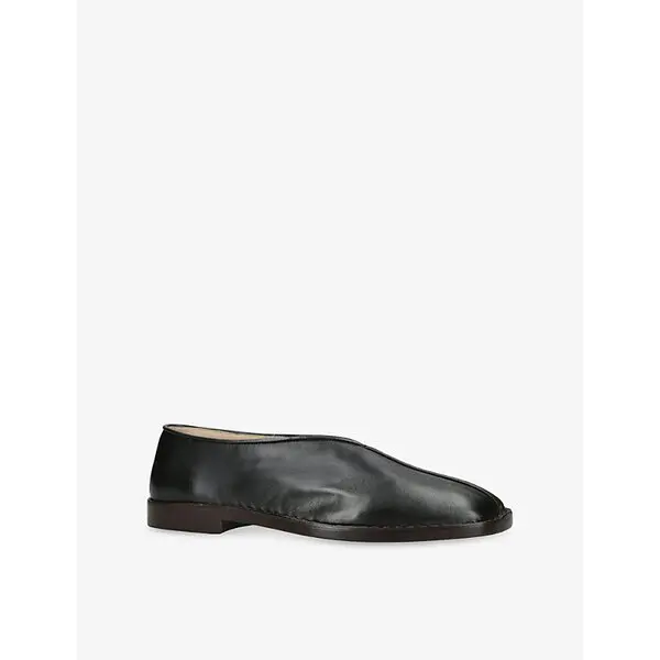 LEMAIRE Flat Piped Leather Slippers