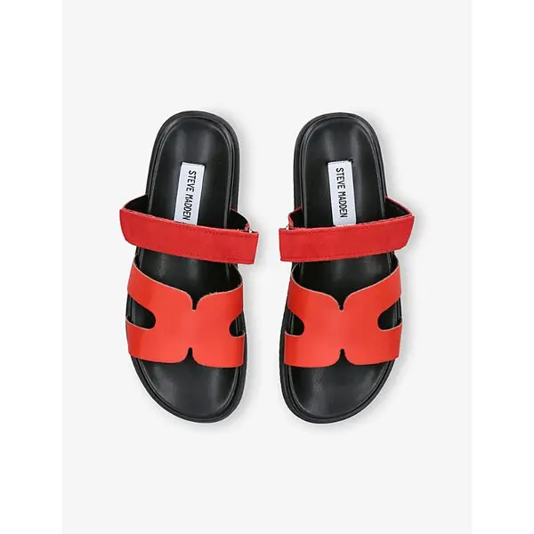Steve Madden Missile Flat Faux Leather Sandals