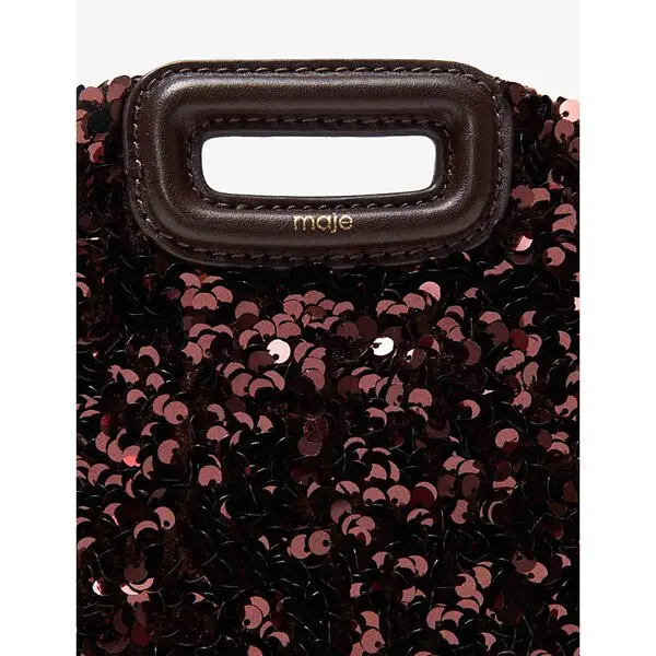 Maje Mini Sequin-embellished Shoulder Bag
