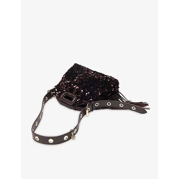Maje Mini Sequin-embellished Shoulder Bag
