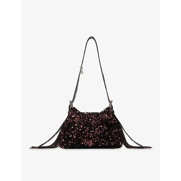Maje Mini Sequin-embellished Shoulder Bag