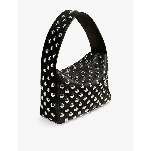 Khaite Elena Medium Stud-embellished Shoulder Bag - Black