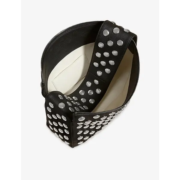 Khaite Elena Medium Stud-embellished Shoulder Bag - Black