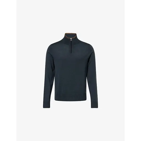 Paul Smith Long-sleeve Half-zip Merino Wool Jumper