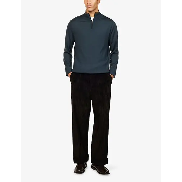 Paul Smith Long-sleeve Half-zip Merino Wool Jumper