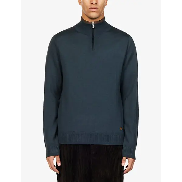 Paul Smith Long-sleeve Half-zip Merino Wool Jumper