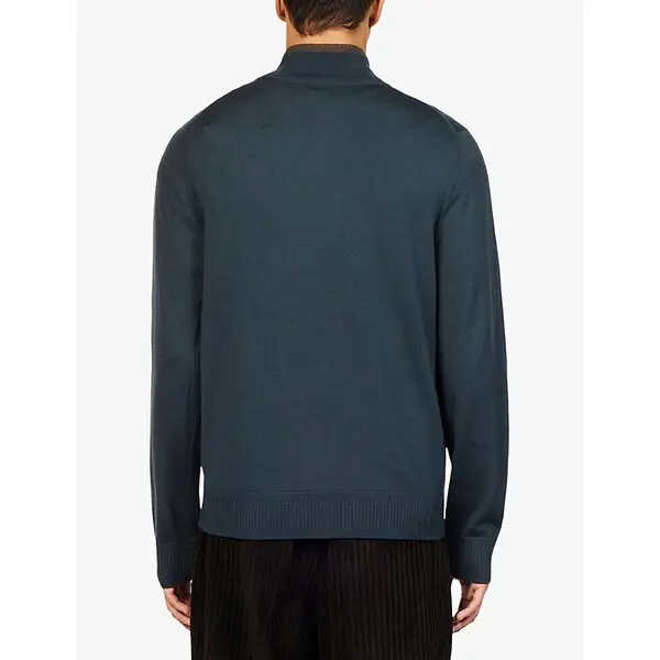 Paul Smith Long-sleeve Half-zip Merino Wool Jumper