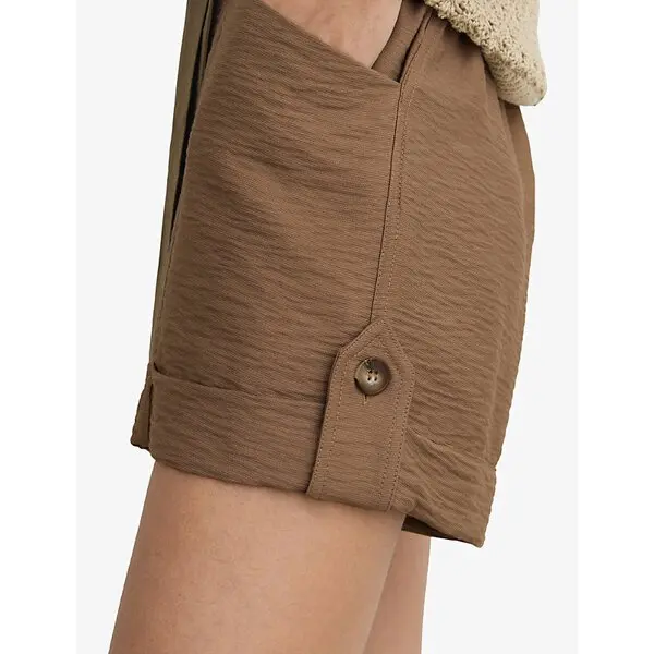 REISS Avril Belted Regular-fit Woven Shorts