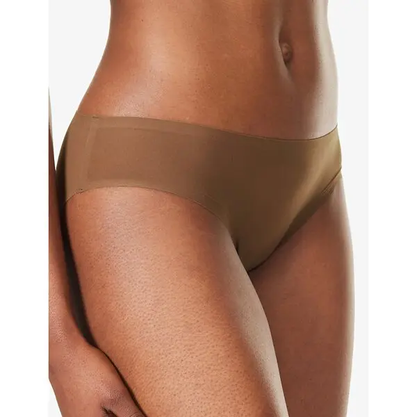 Chantelle Soft Stretch Seamless One-size Brazilian Briefs - Cocoa